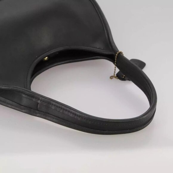 Coach | Bags | Coach Hand Bag Leather Black Gold Auth | Poshmark